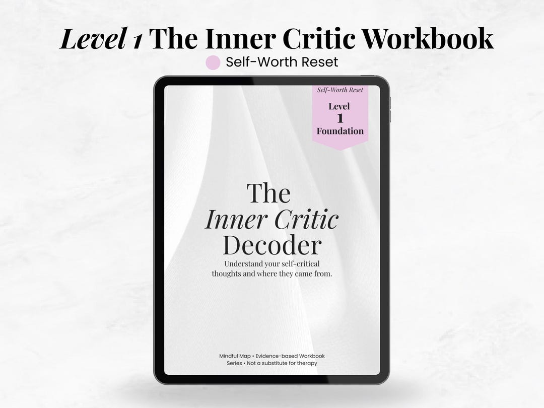 Inner Critic Workbook | Stop Negative Self Talk & Build Self Worth ...