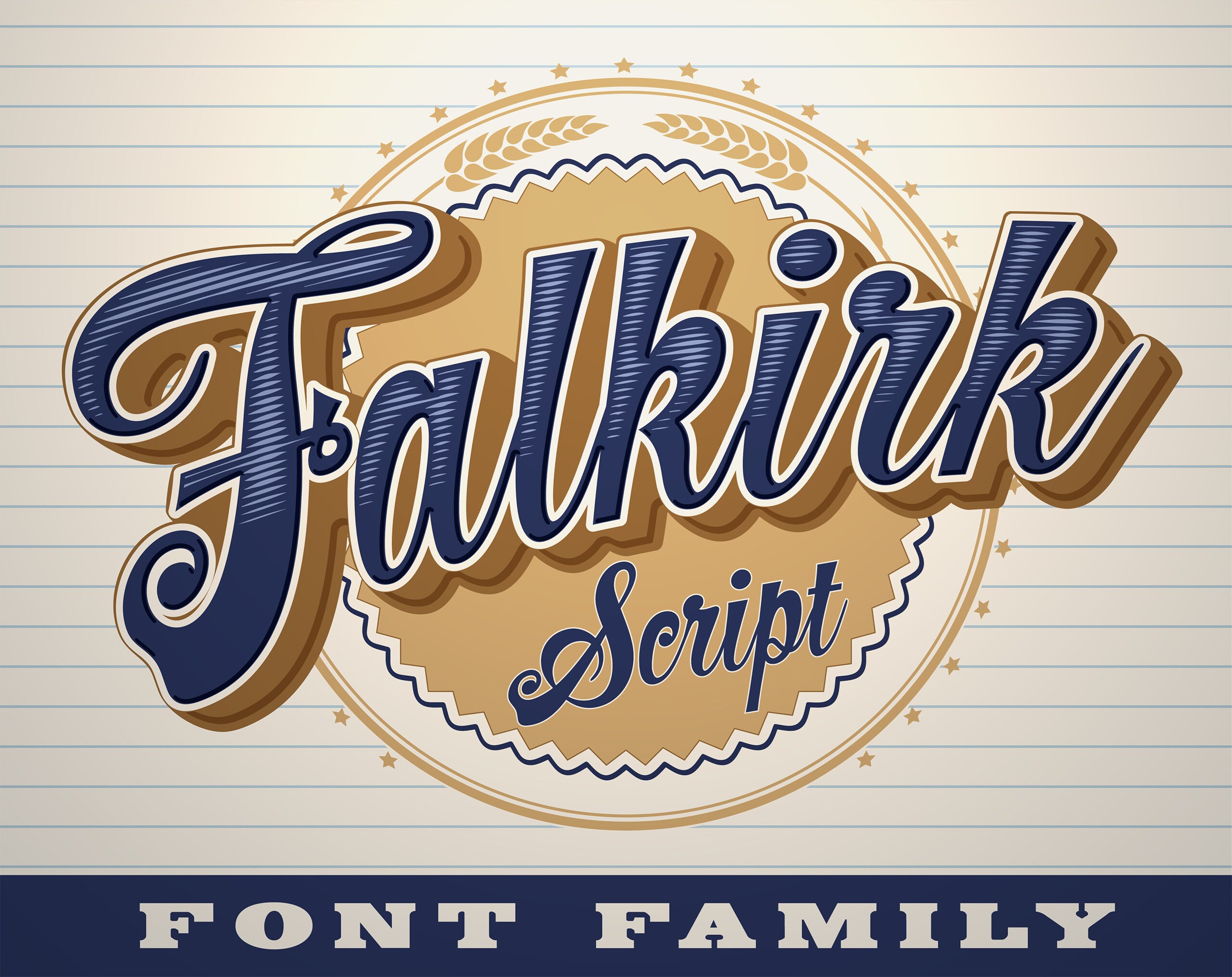 Falkirk Font Family - Etsy