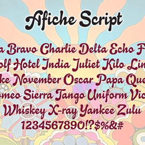 Afiche Script Font - Etsy