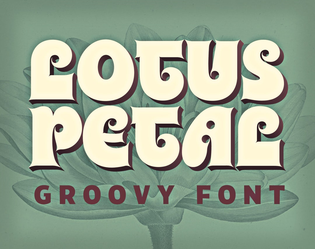 Lotus Petal Font - Etsy