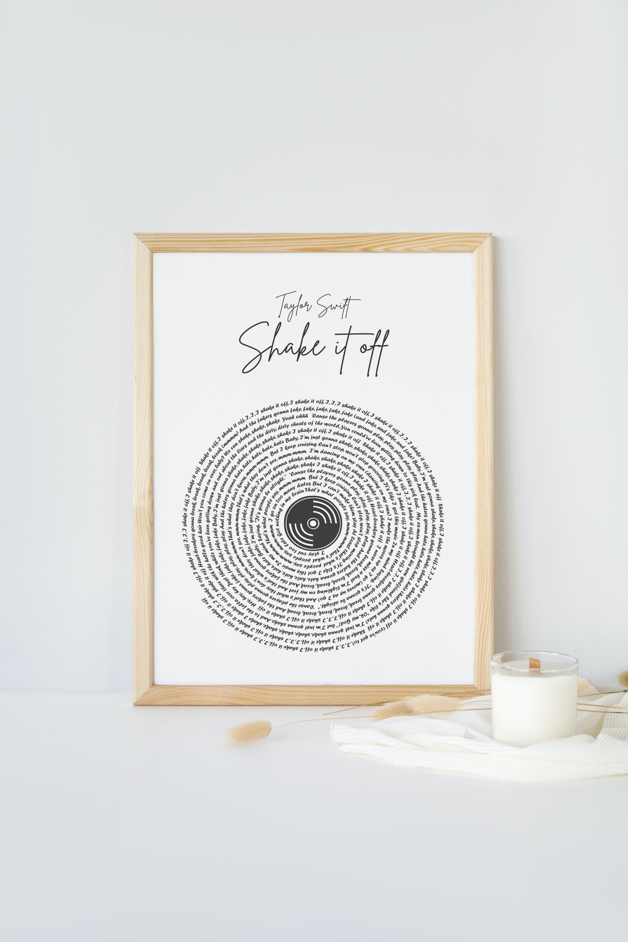 Shake It Off Taylor Swift Song Lyrics Paper