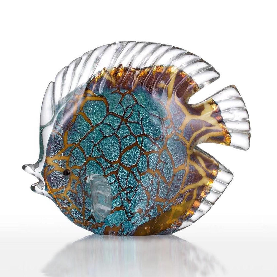 Art Glass Tropical Fish Glass Sculpture Hand Blown Glass - Etsy