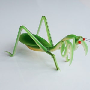 Art Glass Praying Mantis, Glass Sculpture, Hand Blown Glass, Glass ...