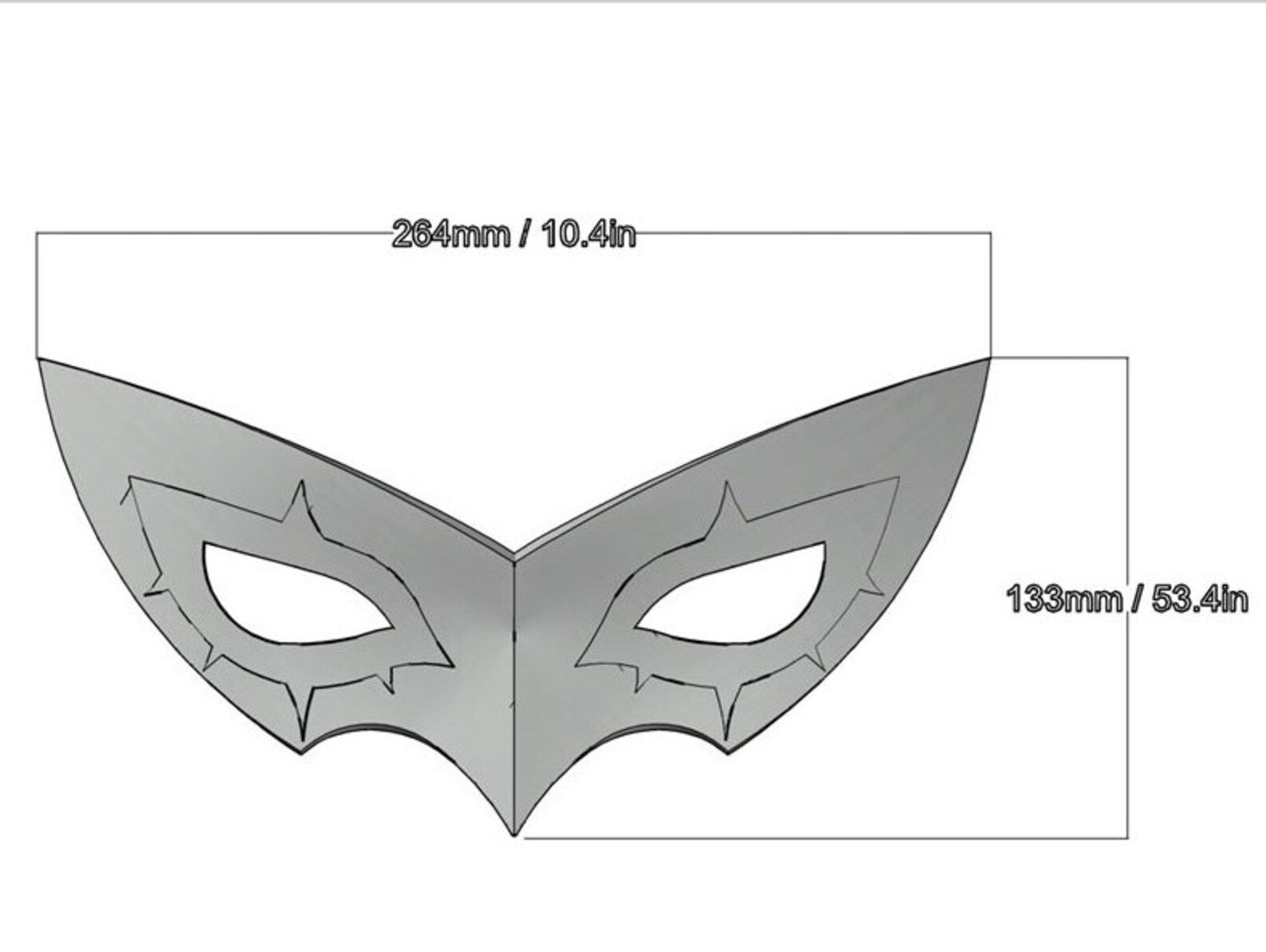 Persona 5 Joker's Mask - .stl Files for 3D Printing - Digital Download ...
