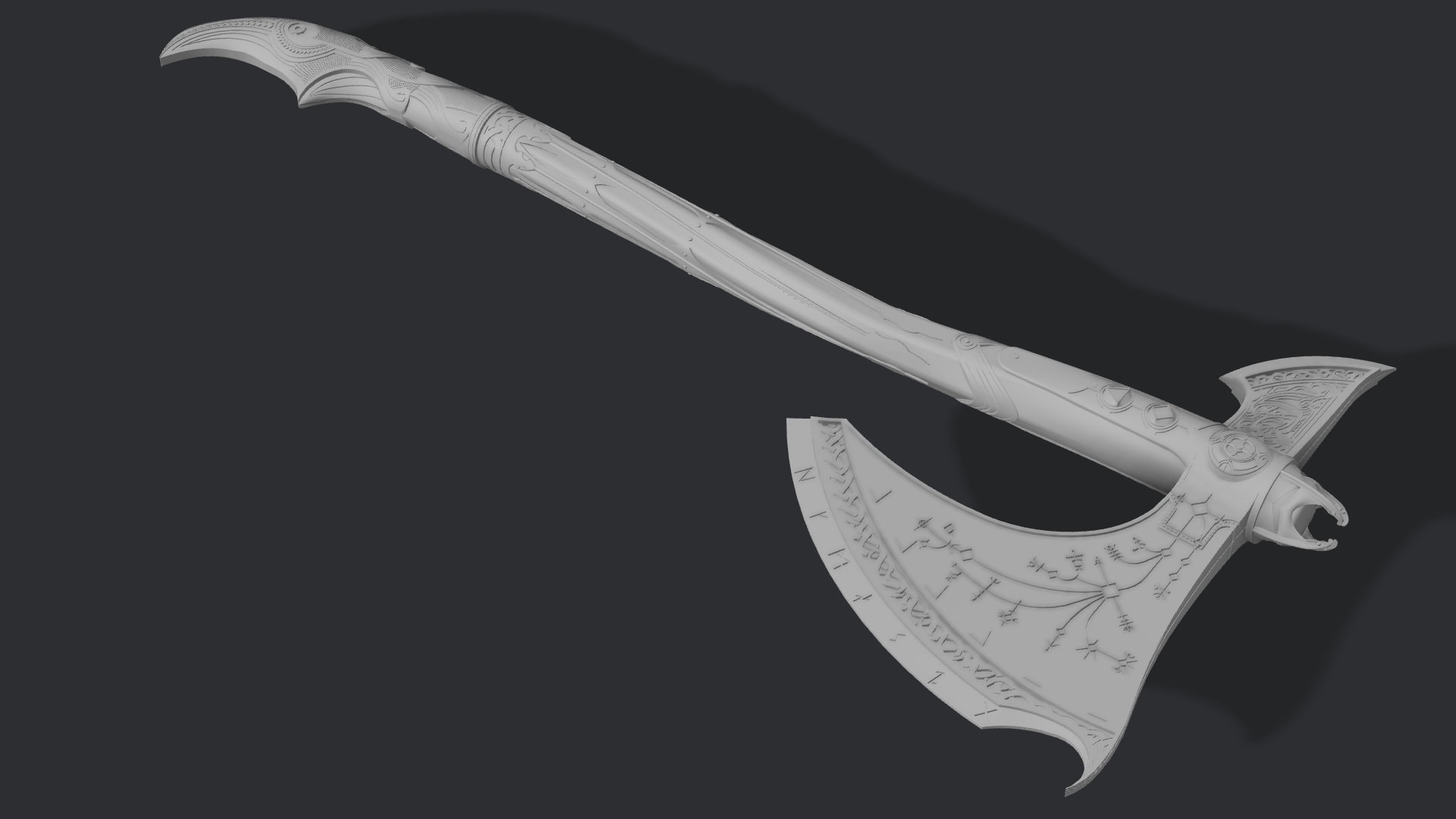 God of War's Leviathan Axe - Max Level - .stl Files for 3D Printing ...