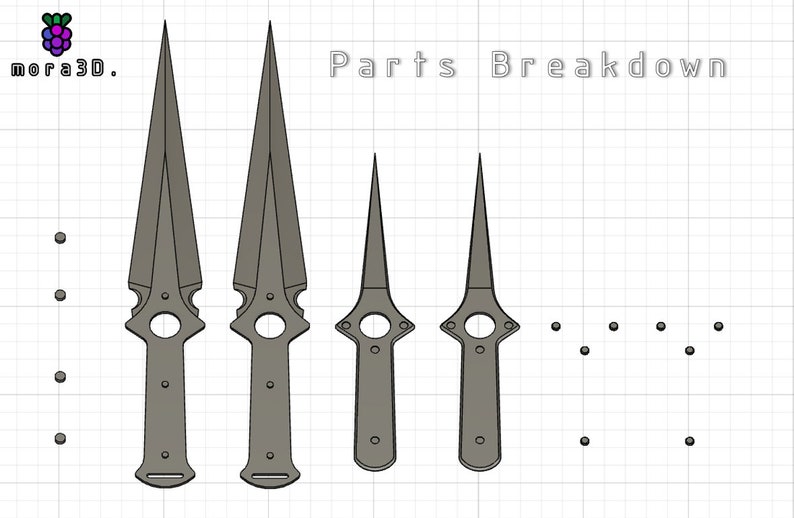 Persona 5 Joker's "silver Knife" - .stl Files for 3D Printing - Digital ...