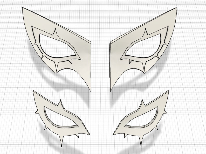 Persona 5 Joker's Mask - .stl Files for 3D Printing - Digital Download ...