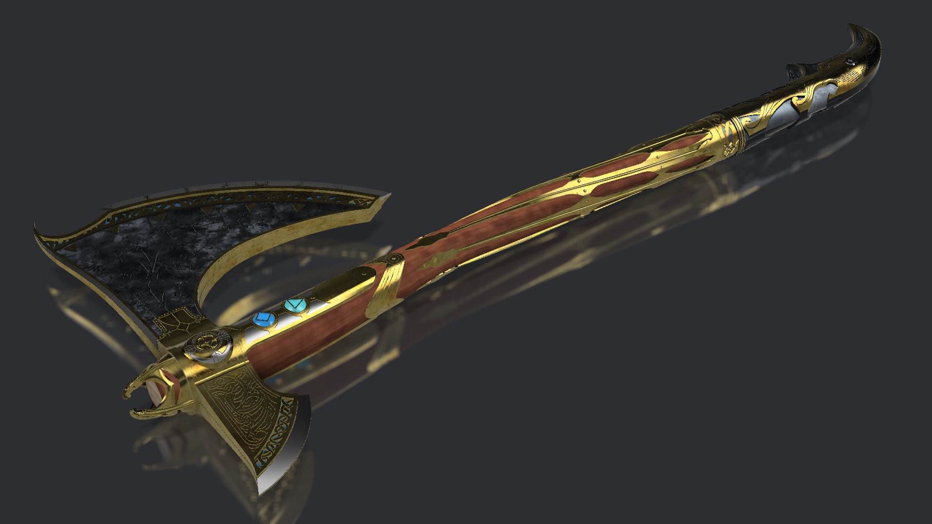 God of War's Leviathan Axe - Max Level - .stl Files for 3D Printing ...