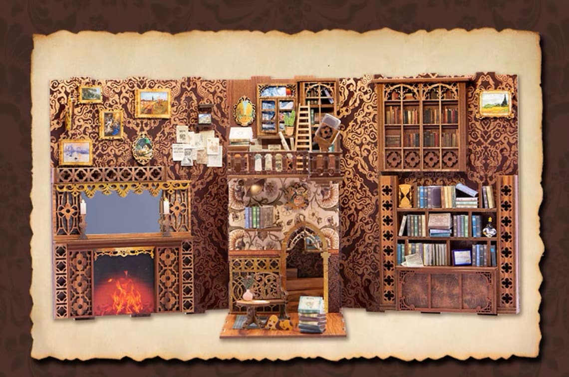 Book Nook Alley DIY Kit Eternal Bookstore Vintage Diorama - Etsy Book Nook Alley DIY Kit Eternal Bookstore Vintage Diorama - Etsy
