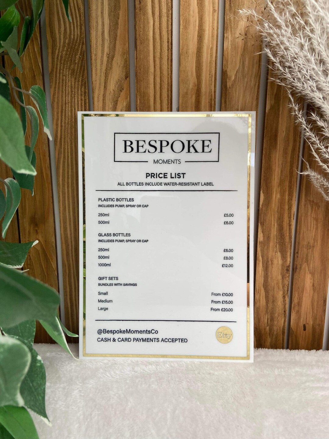 Business Price List Sign A4 - Etsy