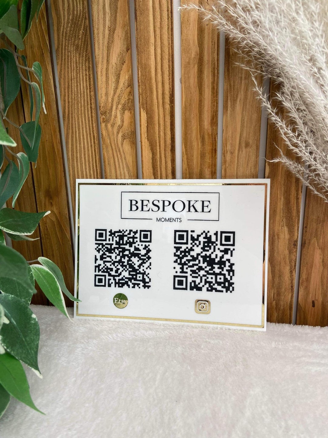 25cm QR Code Acrylic Business Sign Logo, Brand Logo Sign for Small ...
