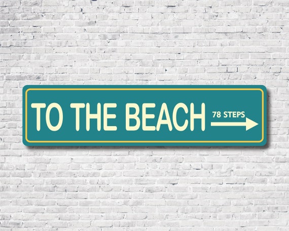 Beach Directional Sign Personalized Beach Sign Mileage Etsy