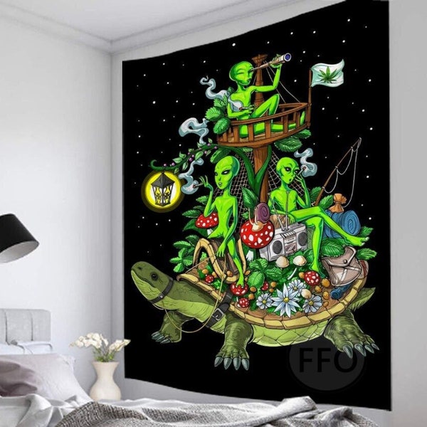 Trippy Tapestry - Etsy