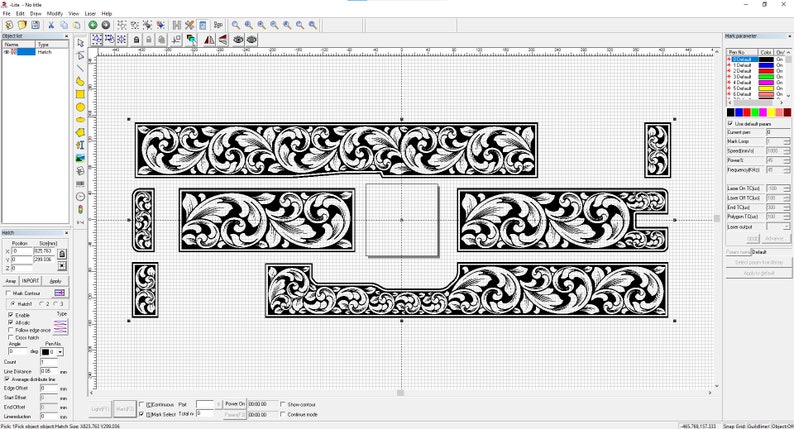 Glock 19 Gen 4 Scroll Engraving Firearm Design, Vector Floral Scroll ...