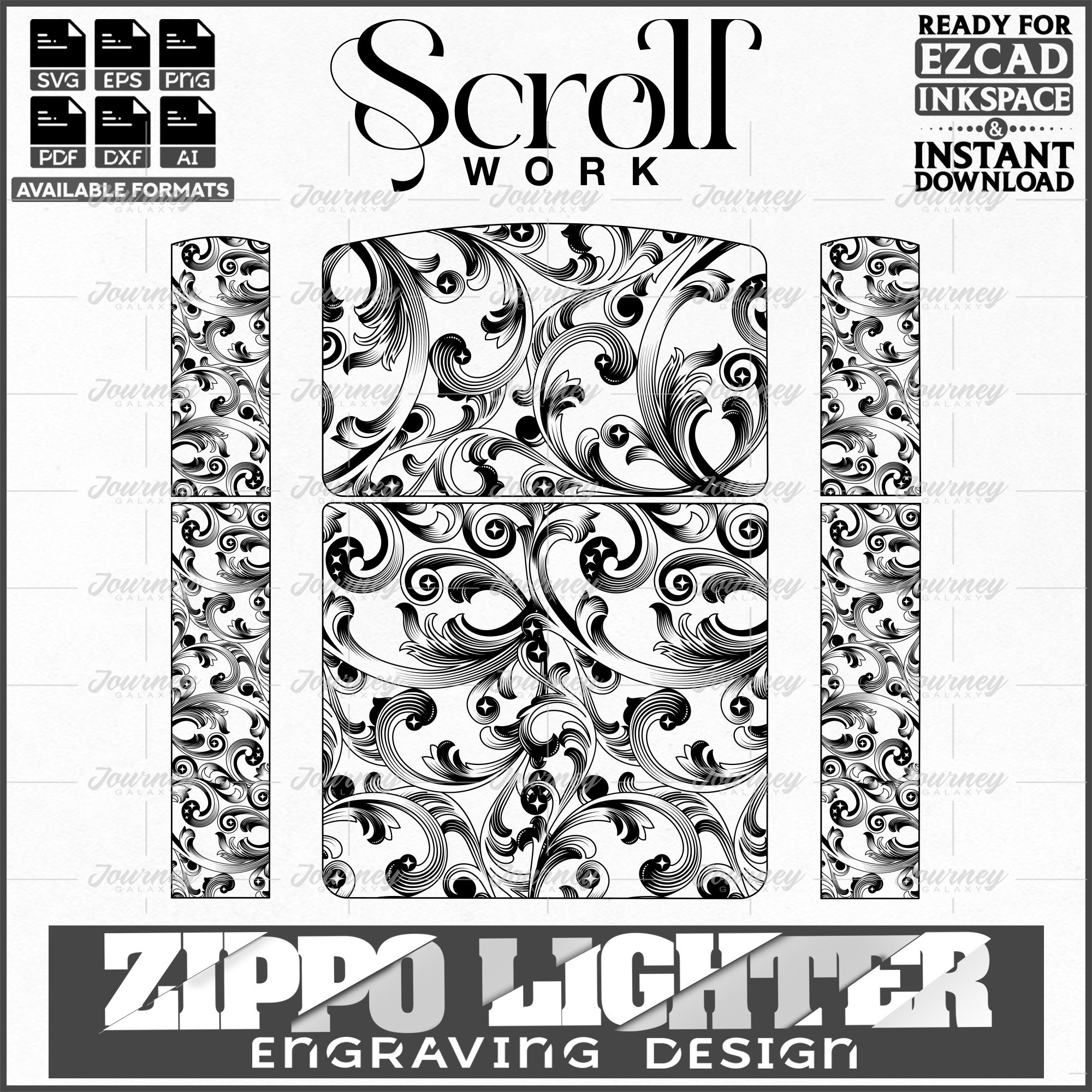 Scroll Pattern Zippo Lighter Engraving Design, Zippo Lighter Engraving ...