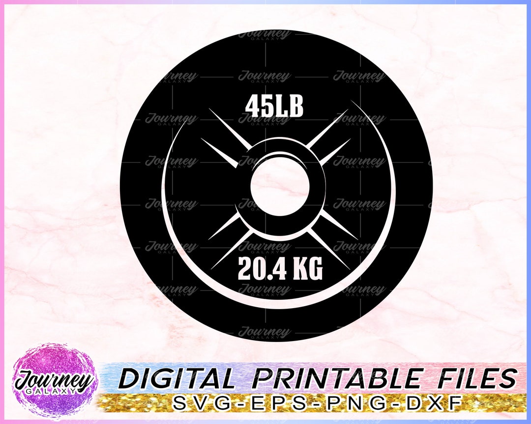 45 Lb Weight Plate, Gym Life SVG, Fitness SVG, Lifting Svg, Workout Svg ...
