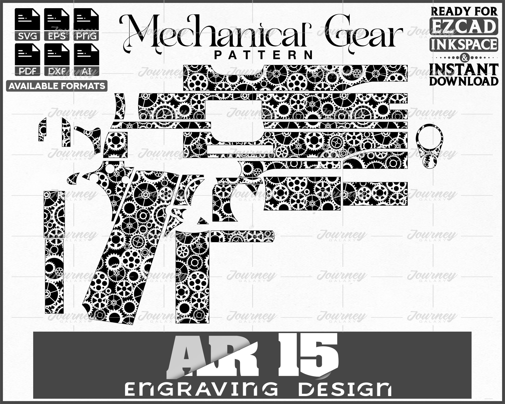 Colt Government Firearms Design Engraving Files, Mechanical Gear ...