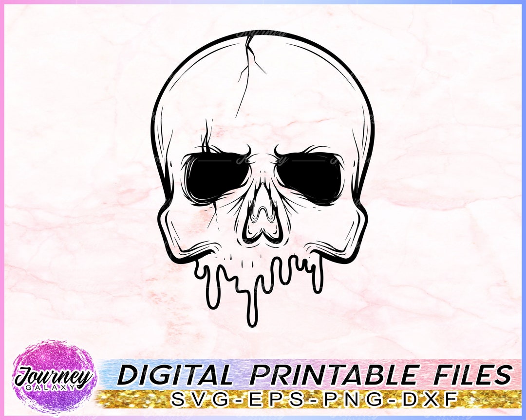 Dripping Skull SVG Skull SVG Gothic Decal T-shirt Sticker - Etsy Australia