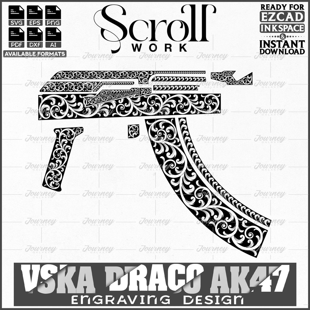 Century Arms VSKA Draco AK47 Scroll Design, Firearms Engraving Design ...