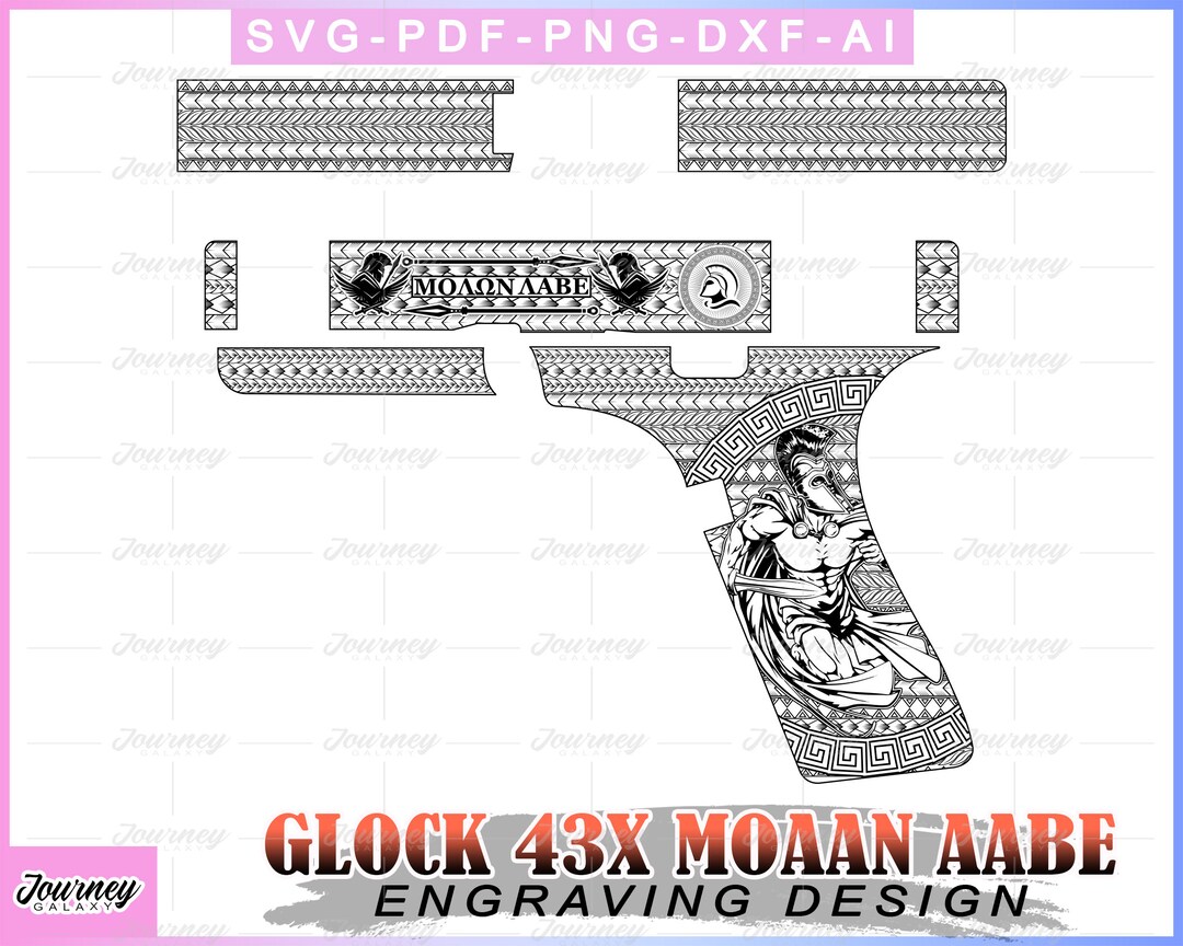 Glock 43x Moaon Aabe Gun Engraving Design Vector Moaan Aabe - Etsy