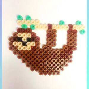 Hama Beads, Design, Sloth, Decoration, Pin Badge, Magnet, Keyring ...