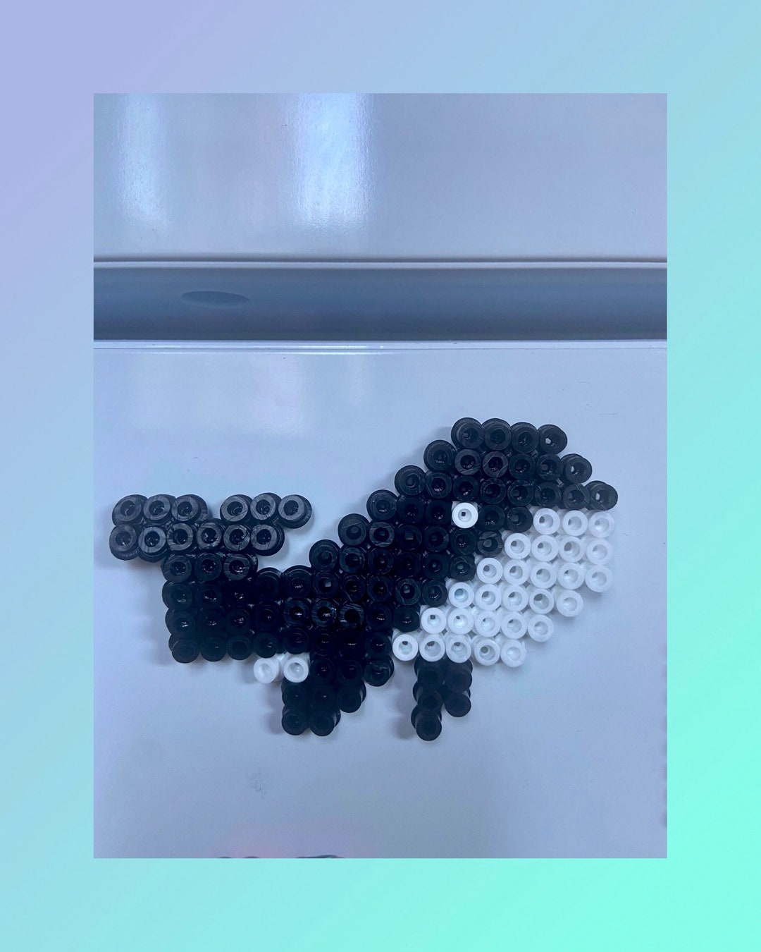 Hama Beads, Orca, Whale, Design, Decoration, Magnet, Pin Badge, Keyring ...