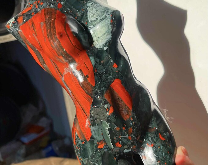 3kg，crystal Body,african Blood Stone Female Model,crystal Carving ...