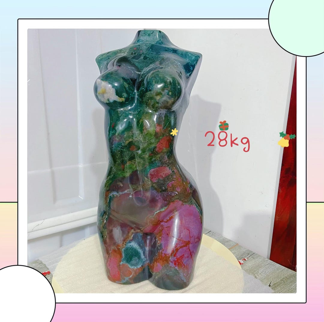 28kg，oceanjasper Goddess Body Crystal Large | Polished Carved Natural Stone Woman Female Model ...