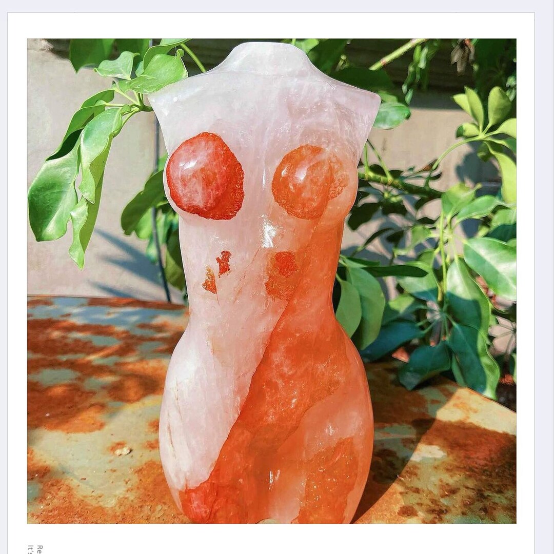 11.46kgfire Quartz Goddess Body Crystal Large Polished Carved Natural ...