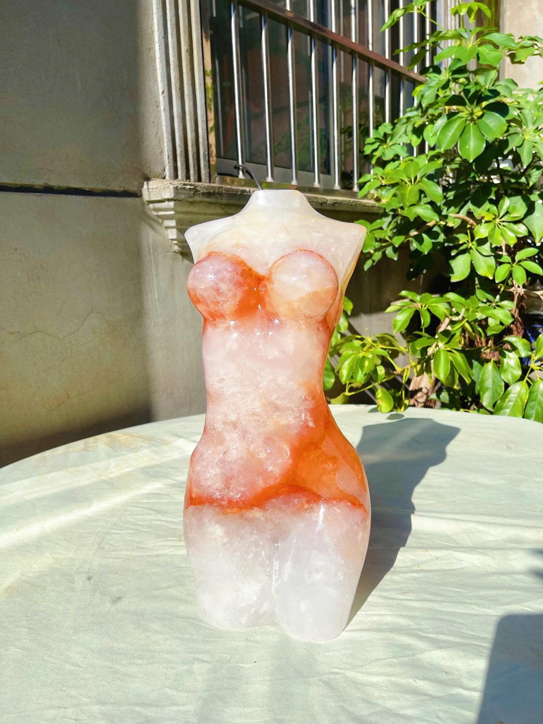 16.85kg，fire Quartz Goddess Body Crystal Large | Polished Carved ...
