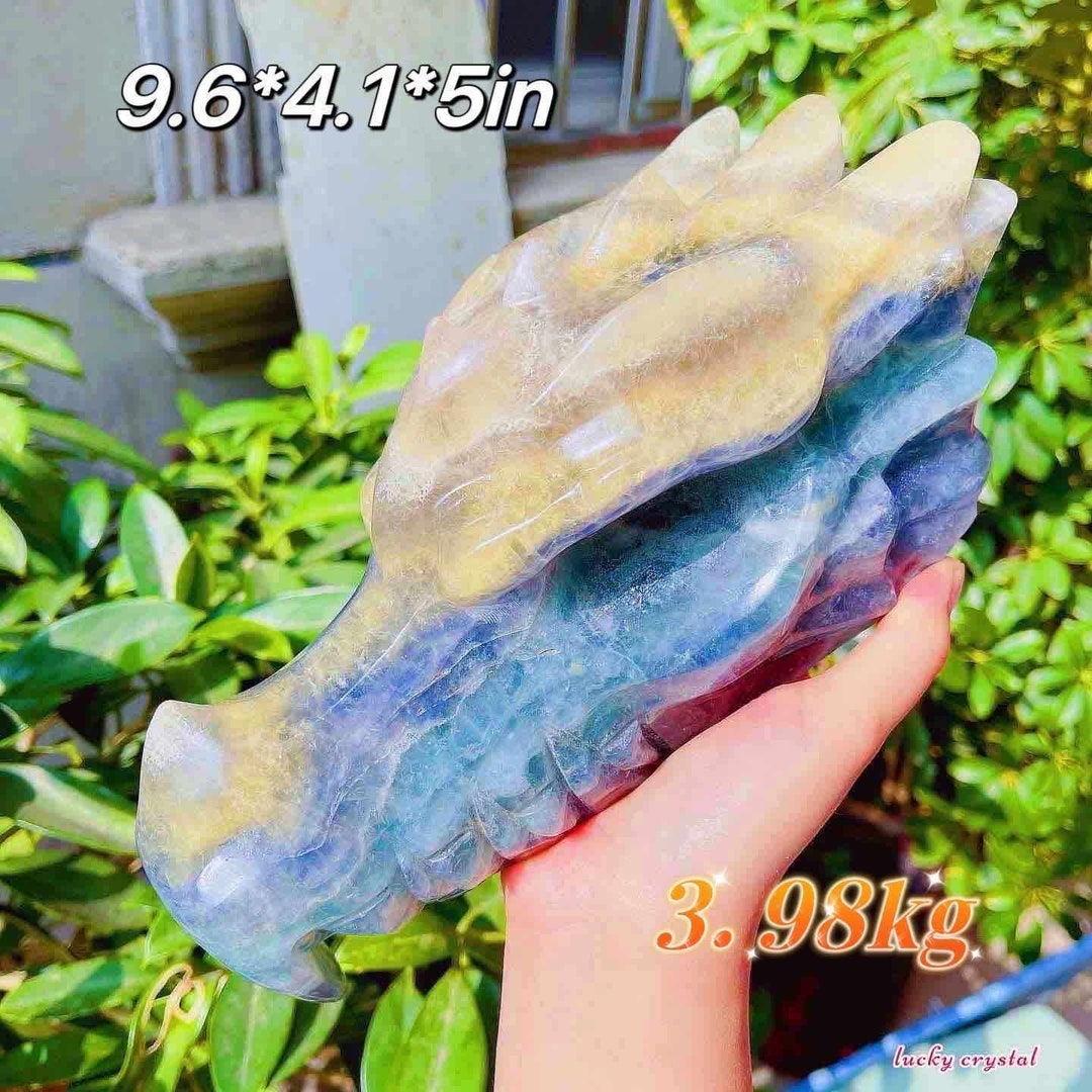 3.98kgfluorite Crystal,crystal,fluorite Dragon,dragon Head,healing ...