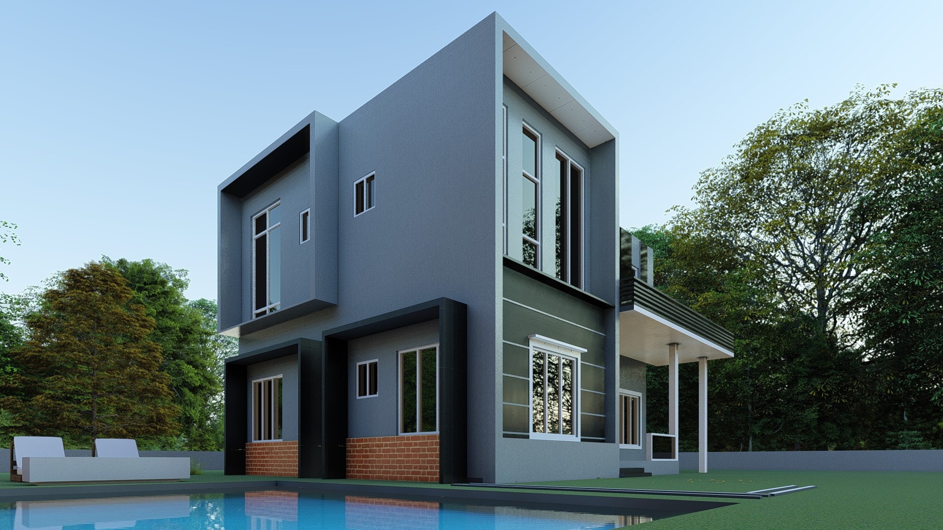 A Modern Two-bedroom House With Distinctive Features That Make Life ...