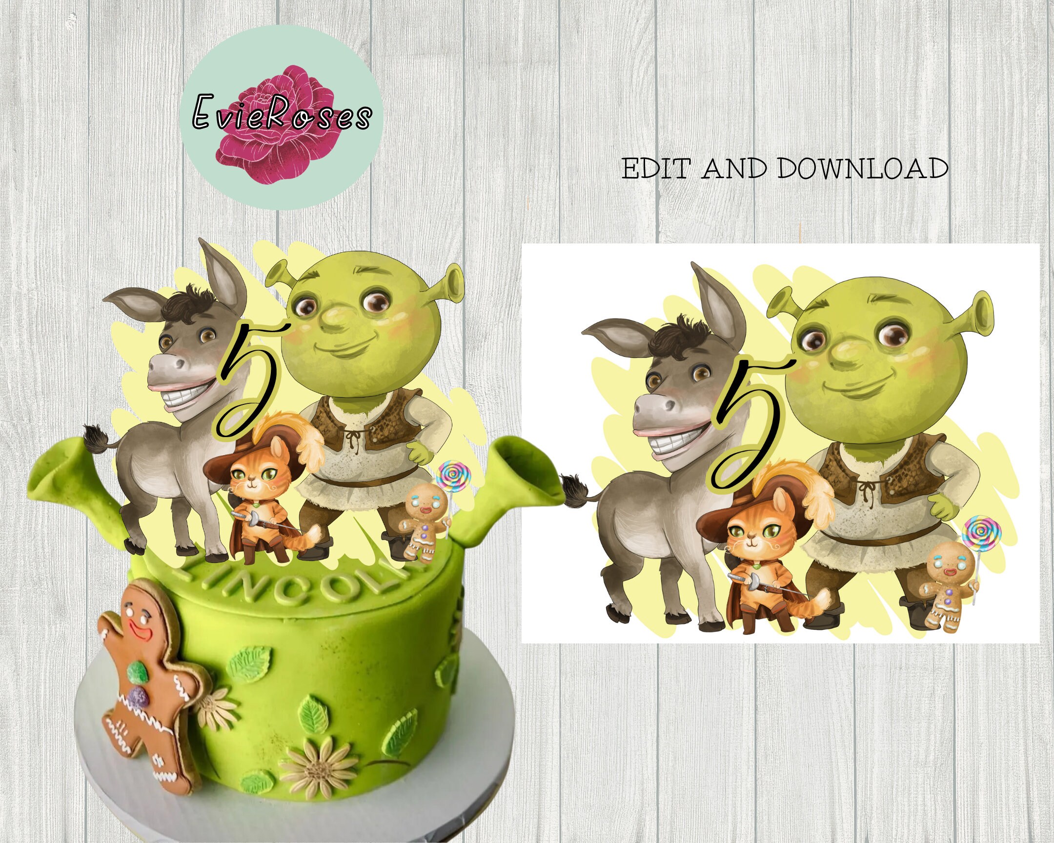 Shrek Birthday Bundle Printable Shrek Invite Welcome Signs - Etsy