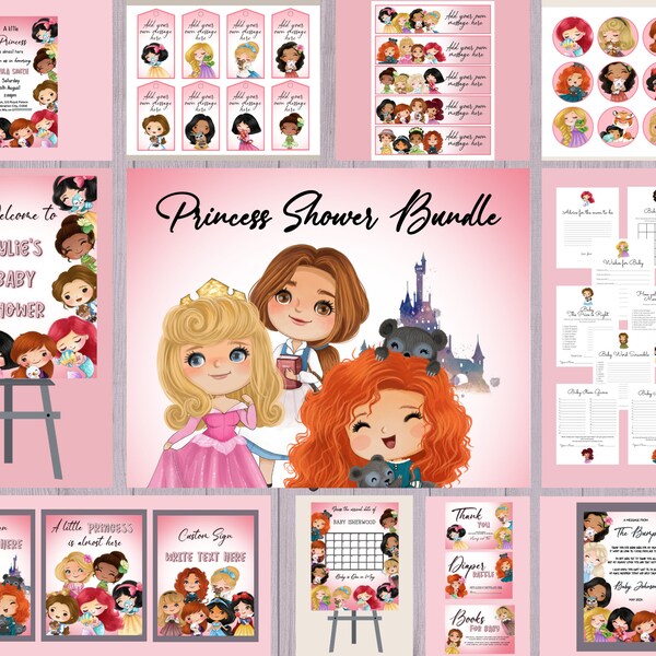 Pink Princess Shower - Etsy