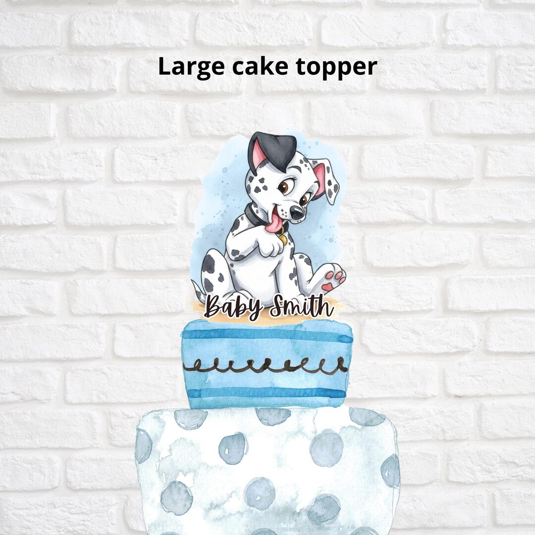 101 Dalmatian Cake Topper Bundle, Printable Puppy Gift Tags, Editable ...