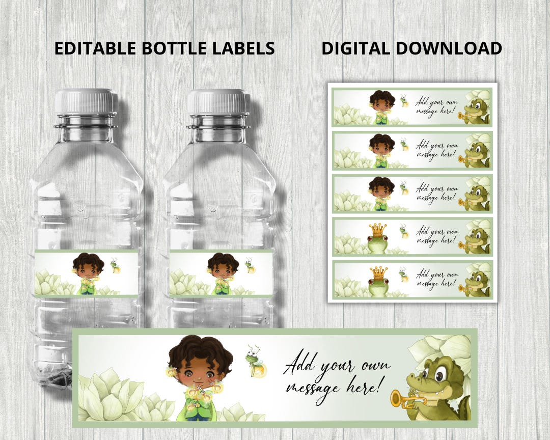 Frog Prince Bottle Labels, Baby Prince Baby Shower Decor, Printable ...