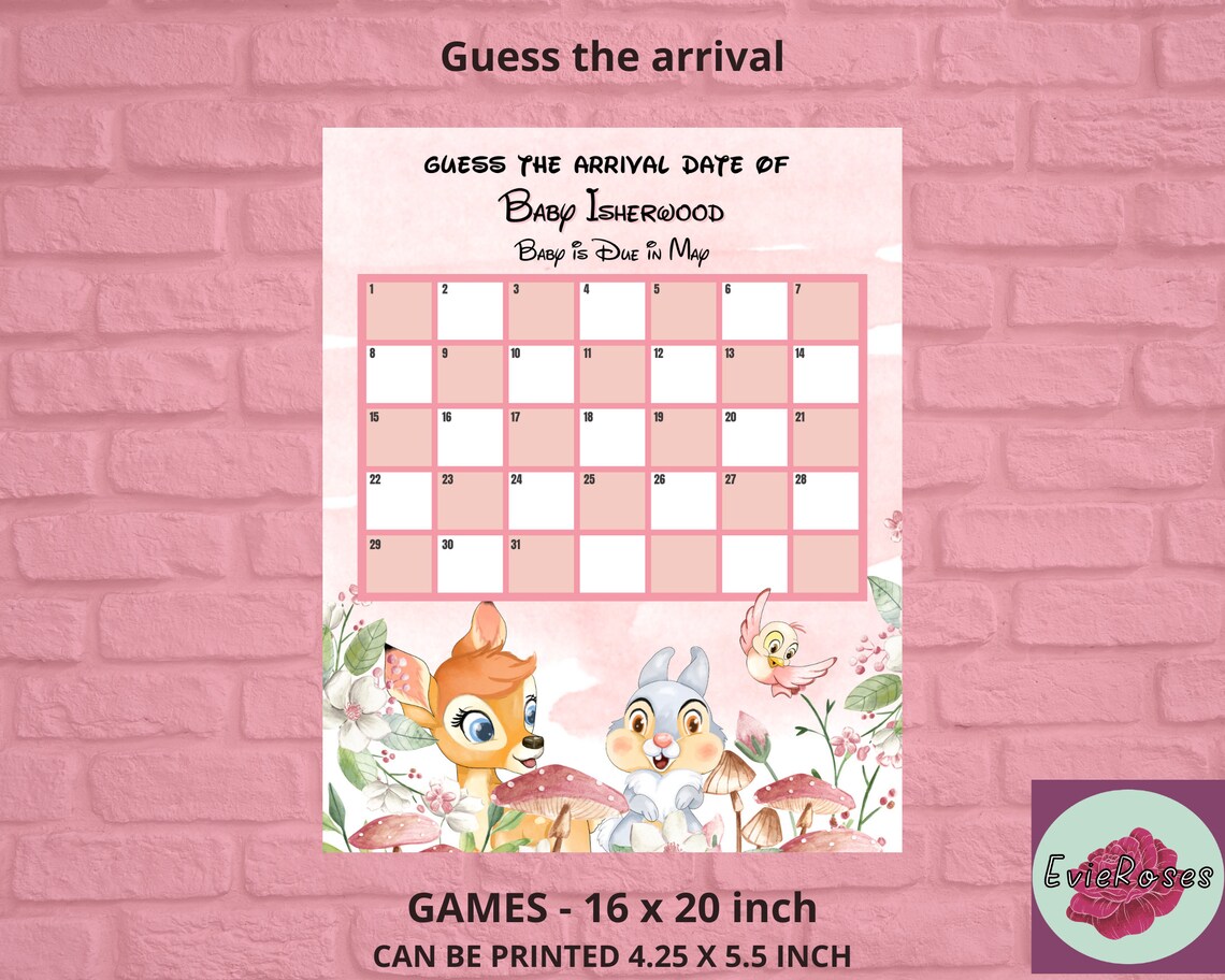 Little Deer Baby Shower Games Baby Animal Shower Fun Games - Etsy