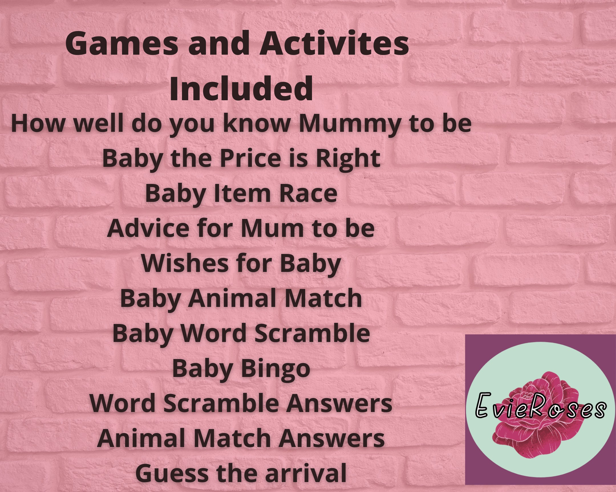 Little Deer Baby Shower Games Baby Animal Shower Fun Games - Etsy