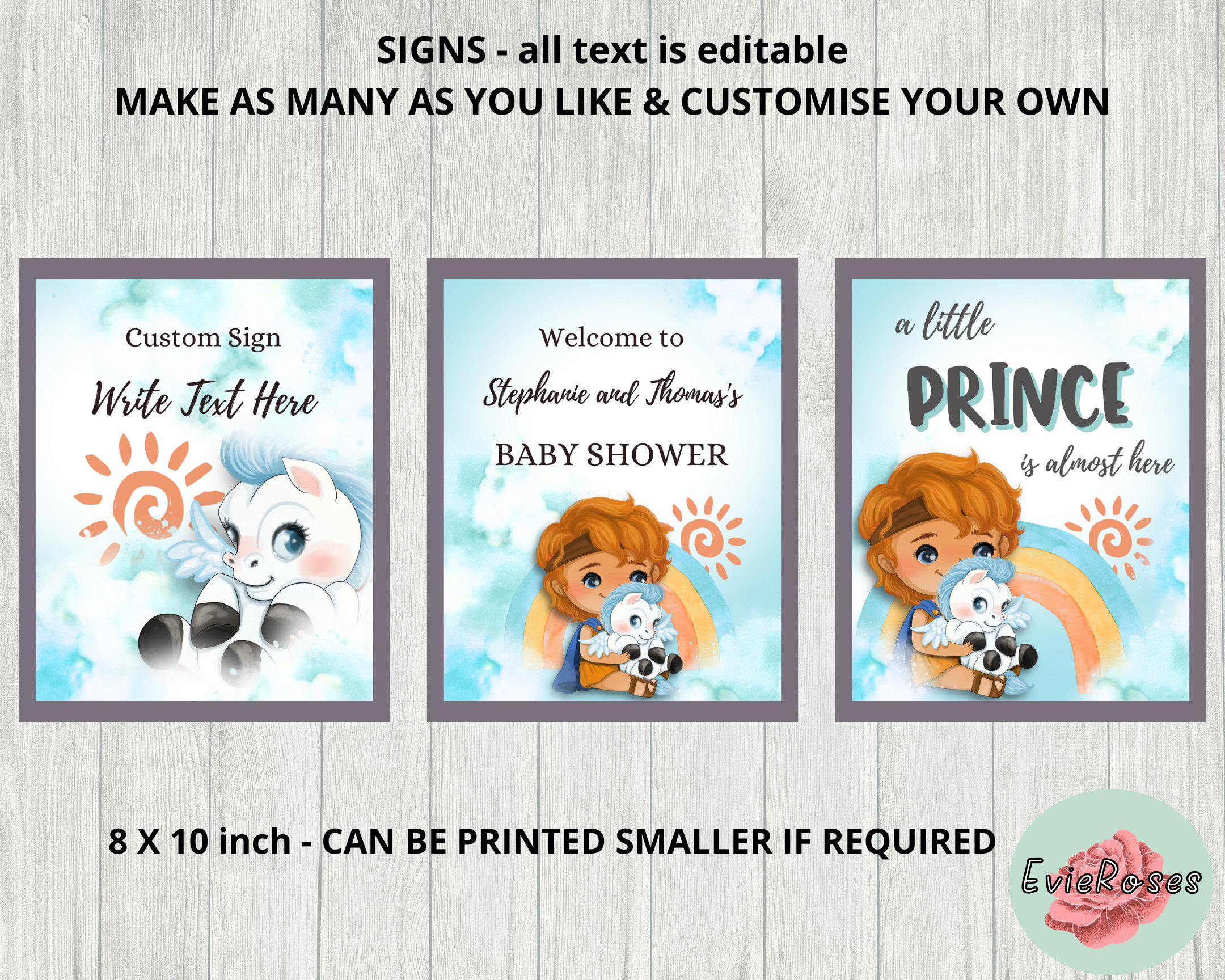 Prince Baby Shower Welcome Sign: Hercules Theme (digital Download) - Etsy