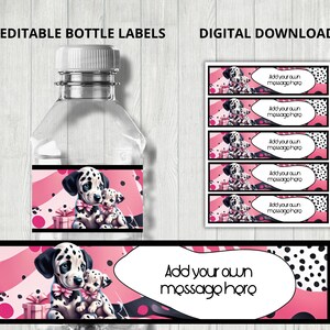 Puppy Baby Shower Invitation Bundle, Dalmatian Invite Hot Pink Party ...