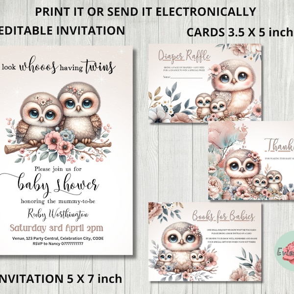 Pink Owl Baby Shower - Etsy