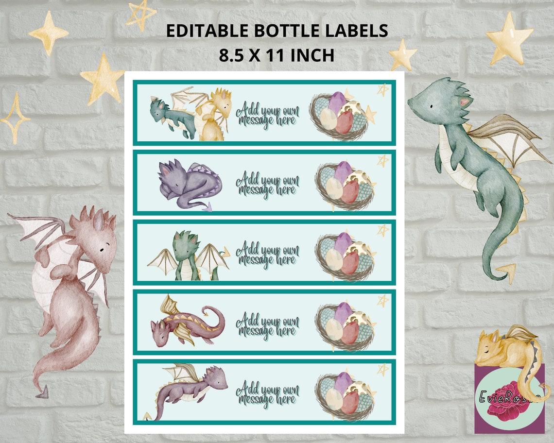 Dragon Prince Baby Shower Bundle Printable Dragon Egg Baby - Etsy