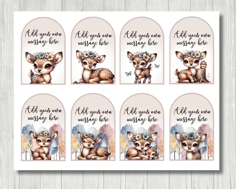 Bambi Birthday Invitation Bundle: Boho Deer Party Decor (digital Design ...