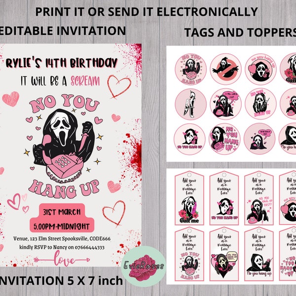 Scream Movie Cake Topper - Etsy