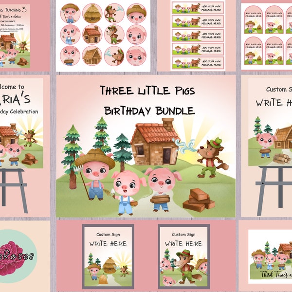 Three Little Pigs - Etsy