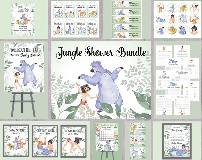 THE JUNGLE BOOK Banner Bunting Garland Party Decoration - Etsy