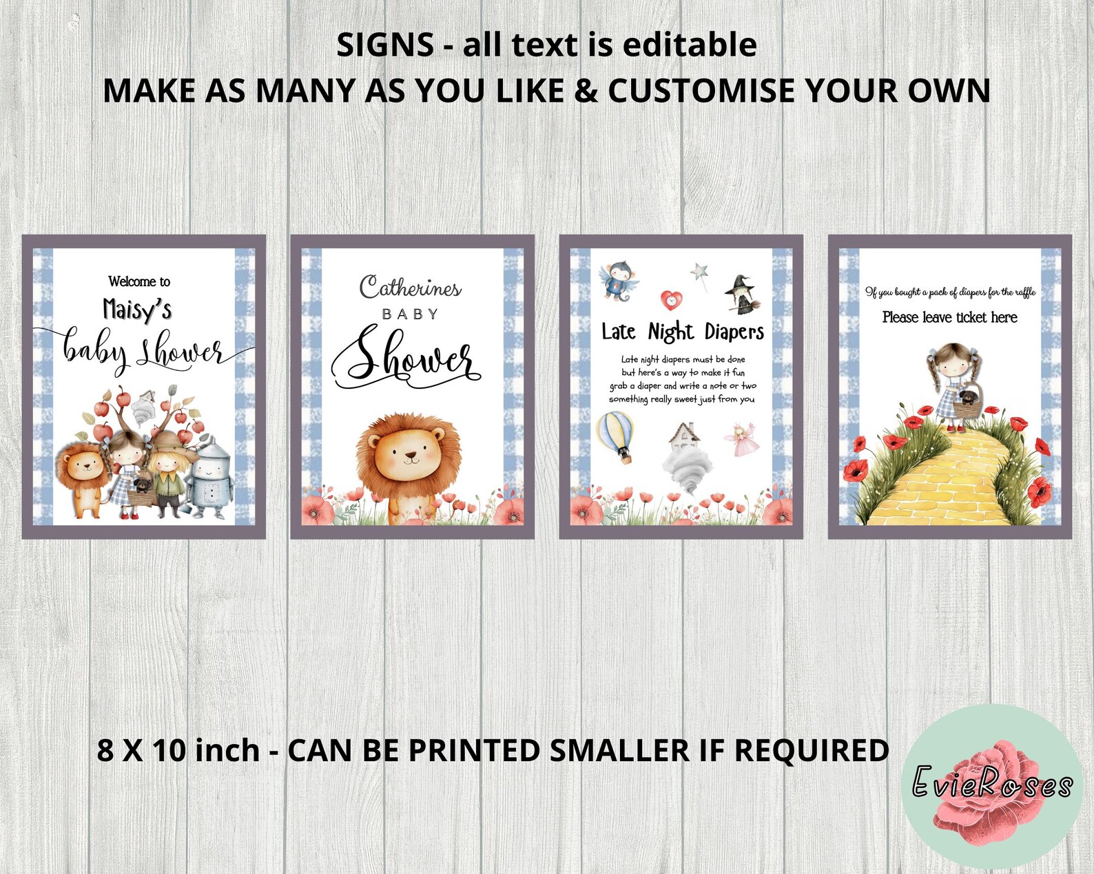 Wizard of Oz Party Bundle: Editable Birthday Decor (digital Download - Etsy