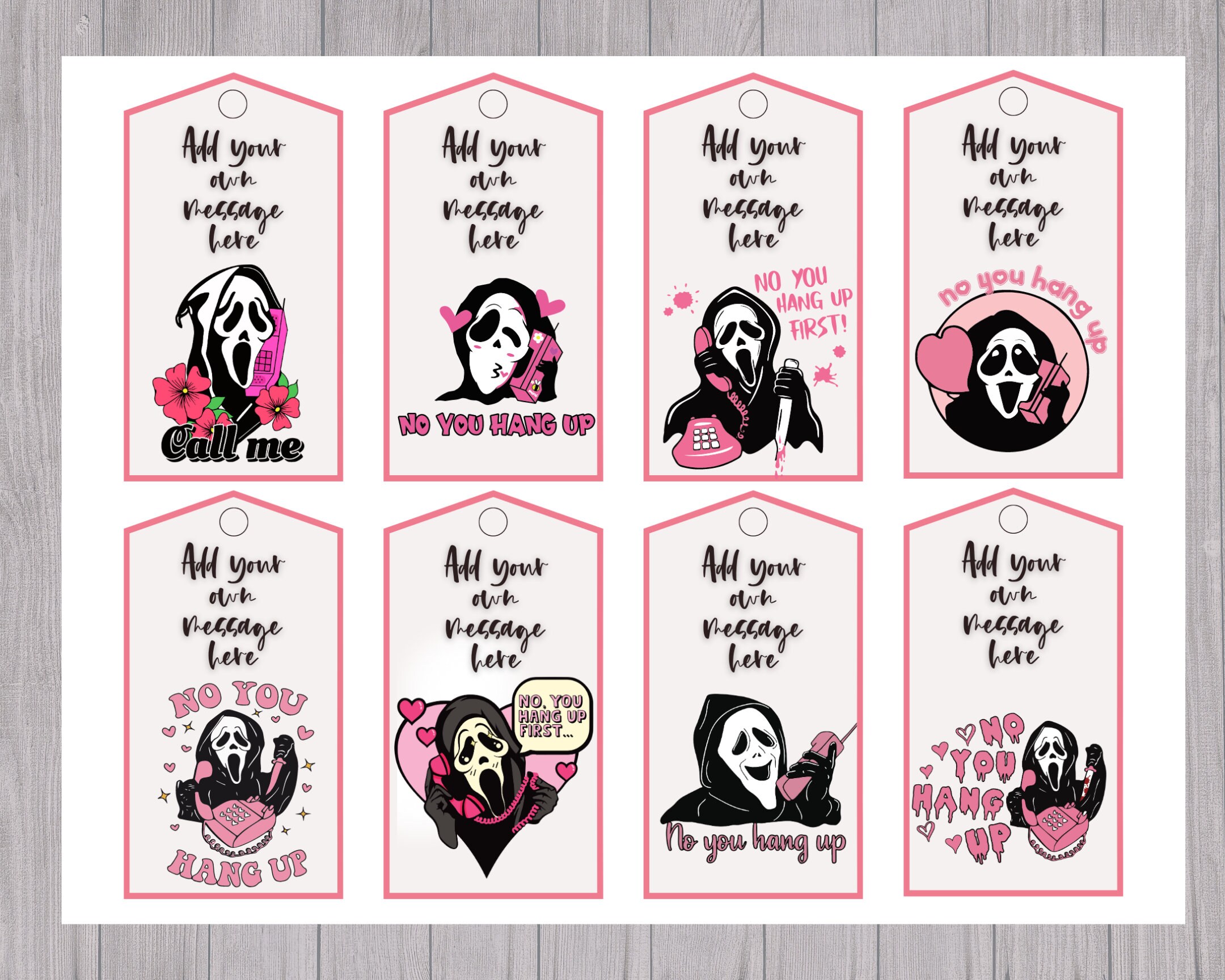 Scream Birthday Bundle Editable Ghost Face Welcome Signs - Etsy