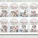 Wolf Gift Tags, Wolf Cub Cake Toppers, Blue and Beige Tags and Toppers ...