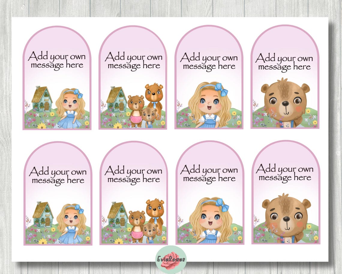 Goldilocks Birthday Party Decor: Story Time Printable Bundle (digital ...